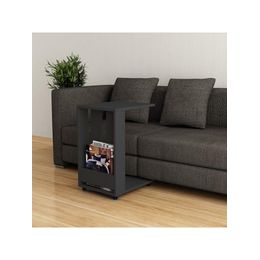 Evila Beistelltisch "Edi" in Anthrazit - (B)37 x (H)60 x (T)45 cm - 78% | Tische