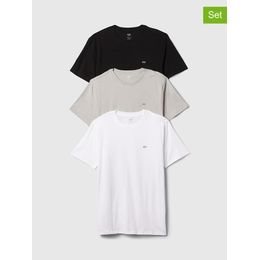 GAP 3er-Set: Shirts in Wei&szlig;/ Hellgrau/ Schwarz - 54% | Gr&ouml;&szlig;e S | Herren-plussize