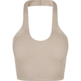 Urban Classics Damen Urban Classics Tanktop &raquo; Damen Ladies Rib Knit Crossed Neckholder Top&laquo; 1 Stk. XL