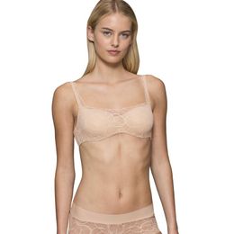 Triumph Balconette-BH &raquo;Body Make-Up Illusion Lace&laquo; feine feminine Stretch-Spitze, Microfaser, verstellbare Tr&auml;ger beige 80, Cup E Balconette-BH