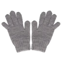 MaxiMo Damen MaxiMo Strickhandschuhe Fingerhandschuhe, Wolle, w&auml;rmend, atmungsaktiv, basic, bequem grau