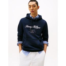 Tommy Hilfiger Damen Hoodie &raquo;SCRIPT LOGO HOODY&laquo;, mit aufgesticktem Logo blau M