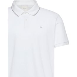 Calvin Klein Herren Poloshirt &raquo;SS RFND PQ TPPD CLSS&laquo; Mit Rundhalsausschnitt wei&szlig; XXL