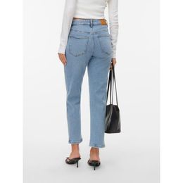 V&eacute;ro Moda Vero Moda Damen Gerade Jeans &raquo;VMAMARA MR SLIM STRAIGHT ANK VI3512 NOOS&laquo; blau 27, L&auml;nge 30