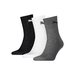Puma Damen Puma Sportsocken &raquo;short crew&laquo; 3 Stk. tlg. gepolsterte Frottee-Sohle, atmungsaktiv schwarz-wei&szlig; 47-49