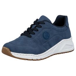 Rieker Damen Sneaker mit MemoSoft-Innensohle, Freizeitschuh, Halbschuh, Schn&uuml;rschuh blau 42