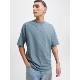 Jack & Jones Jack & Jones Herren Oversize-Shirt &raquo;JJEBRADLEY Oversize T-Shirt mit klassischem Rundhalsausschnitt&laquo; mit gek&auml;mmten Jersey grau S
