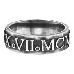 CAI Ca&iuml; Herren CA&Iuml; Fingerring &raquo;925/- Sterling Silber matt-oxidiert mit Spinell&laquo; silber