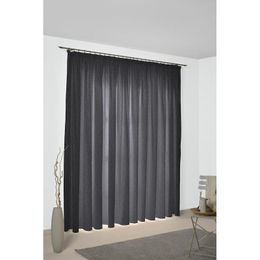 WIRTH Vorhang &raquo;Torbole&laquo; Kr&auml;uselband 1 Stk. tlg. schwarz Jacquard, Baumwolle, Polyester