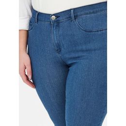 Only Carmakoma Damen Only CARMAKOMA Skinny-fit-Jeans &raquo;CARTHUNDER REG PUSH UP SK DNM&laquo; blau 50, L&auml;nge 32