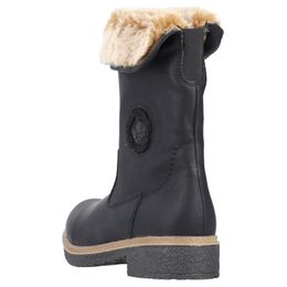 Rieker Damen Winterstiefelette , Winterboots, Warmfutter, Blockabsatz, mit Innenrei&szlig;verschluss schwarz 43