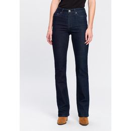 Arizona Damen Bootcut-Jeans &raquo;Baby Bootcut&laquo; leicht ausgestelltes Bein, hohe Leibh&ouml;he blau 17, K + L Gr