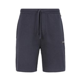 BOSS Herren BOSS Pyjamashorts &raquo;Waffle Shorts&laquo; blau M, N-Gr