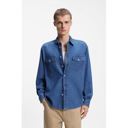 Hugo Blue Herren HUGO Blue Jeanshemd &raquo;Ebino&laquo; in cooler Waschung XL, N-Gr