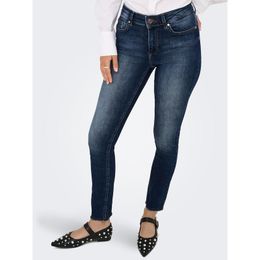 Only Damen Only Skinny-fit-Jeans &raquo;ONLBLUSH MID SK ANK RW DNM REA082 NOOS&laquo; blau XS (34), L&auml;nge 34