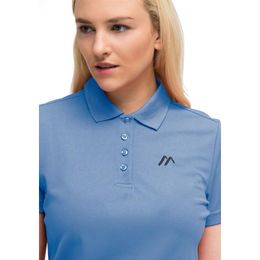 Maier Sports Damen Poloshirt &raquo;Ulrike&laquo; Damen Polo kurzarm, leichtes Shirt, Funktionsshirt mit Kragen, Reg Fit blau 42