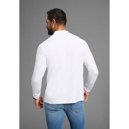 MAN'S WORLD Man's World Herren Stehkragenshirt &raquo;Neue Kollektion!&laquo; mit B&uuml;ndchen wei&szlig; 3XL (64/66)