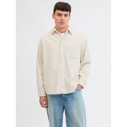Jack & Jones Jack & Jones Herren Langarmhemd &raquo;JORINWOOD OVERSIZED CORD SHIRT LS&laquo; wei&szlig; M, N-Gr