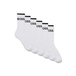 BOSS Herren BOSS Businesssocken &raquo;6P QS Stripe CC&laquo; Packung, 6er, 6 Stk. tlg. mit BOSS Schriftzug wei&szlig; 43-46