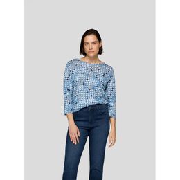 Rabe Damen 3/4-Arm-Shirt mit All-Over Print blau 50