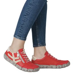 Rieker Damen Slip-On Sneaker , Halbschuh, Schlupfschuh, Freizeitschuh mit weicher Innensohle rot 37
