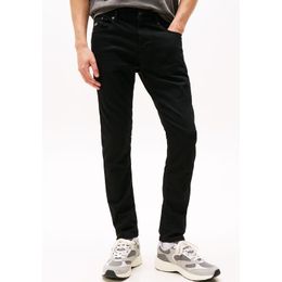 Tommy Jeans Herren Slim-fit-Jeans &raquo;Austin Slim Tapered&laquo; zum Kn&ouml;chel hin schmaler werdende Jeans mit mittlerer Leibh&ouml;he schwarz 30, L&auml;nge 30