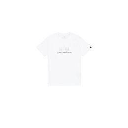 Alpha Industries Damen T-Shirt &raquo;Basic Mid Logo TPU T-Shirt&laquo; wei&szlig; M