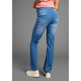 Neun Monate Damen Umstandsjeans &raquo;Schwangerschaft-Jeans, straight-fit&laquo; Umstandsjeans in gerader Form blau 34, N-Gr