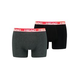 Head Herren Boxershorts &raquo;Head BASIC BOXER 2P&laquo; 2er Pack, mit elastischem Logobund grau M