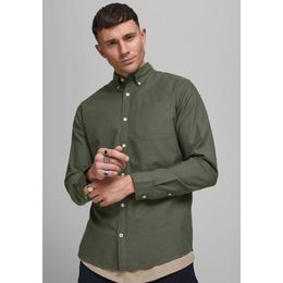 Jack & Jones Jack & Jones Herren Langarmhemd &raquo;OXFORD SHIRT&laquo; gr&uuml;n XS, N-Gr