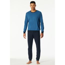 uncover by Schiesser Herren uncover by Schiesser Schlafanzug &raquo;Uncover Nightwear&laquo; 2 tlg. Langarm, Rundhals-Ausschnitt, Single Jersey-Qualit&auml;t, weich 