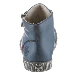 Rieker Damen Schn&uuml;rboots , Schn&uuml;rstiefelette, Casual-Boots mit Rei&szlig;verschluss au&szlig;en blau 42