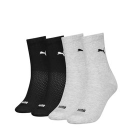Puma Herren Puma Socken &raquo;Puma WOMEN SOCK 4P ECOM&laquo; 4er-Pack, mit unterst&uuml;tzender Fu&szlig;gew&ouml;lbestruktur schwarz 35-38