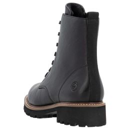 Remonte Damen Schn&uuml;rboots , Blockabsatz, Schn&uuml;rstiefelette im Used Look schwarz 38