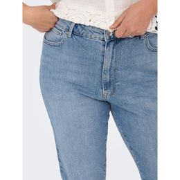 Only Carmakoma Damen Only CARMAKOMA High-waist-Jeans &raquo;CAREMILY STRETCH HW STR ANK DNM CRO1 NOOS&laquo; blau 44, L&auml;nge 32