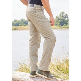 John Devin Herren Trekkinghose l&auml;nge der Hose mit Kn&ouml;pfen verstellbar beige 50, N-Gr