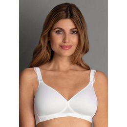 Rosa Faia Damen Soft-BH &raquo;Selma&laquo; Spacer-Schale, ohne B&uuml;gel, mit Spitze, atmungsaktiv, schlicht, bequem wei&szlig; 95, Cup E