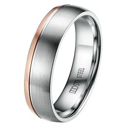 DOOSTI Unisex DOOSTI Trauring &raquo;Schmuck Geschenk Edelstahl Trauring Ehering Partnerring LIEBE&laquo; Made in Germany, wahlweise mit oder ohne Zirkonia rosa