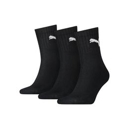 Puma Damen Puma Sportsocken &raquo;short crew&laquo; 3 Paar tlg. gepolsterte Frottee-Sohle, atmungsaktiv schwarz 47-49