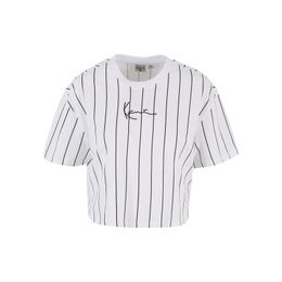 Karl Kani Damen T-Shirt &raquo; Damen Small Signature Essential Pinstripe Crop Tee&laquo; 1 Stk. XS