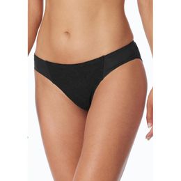 Schiesser Damen Rioslip &raquo;Air&laquo; blickdichter Spitzen-Einsatz, weich, Microfaser schwarz 42