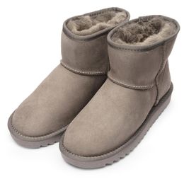 Ara Damen Schlupfboots &raquo;Alaska Classic Short&laquo; , Winterboots zum Schlupfen in bequemer Weite G (=weit) grau 42