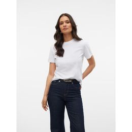 V&eacute;ro Moda Vero Moda Damen Kurzarmshirt &raquo;VMPAULINA SS T-SHIRT GA JRS NOOS&laquo; Baumwolle, regular fit wei&szlig; L