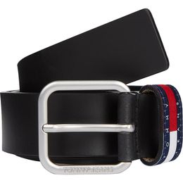 Tommy Jeans Herren Lederg&uuml;rtel &raquo;TJM RYAN 3.5 cm breit&laquo; Gr&ouml;&szlig;enverstellbar schwarz