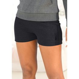 Bench. Loungewear Damen Relaxshorts mit Seitenstreifen, Loungewear schwarz 32/34, N-Gr