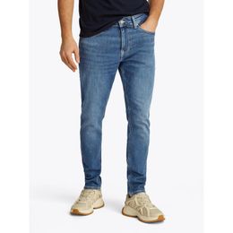 Tommy Jeans Herren Slim-fit-Jeans &raquo;Austin Slim Tapered&laquo; zum Kn&ouml;chel hin schmaler werdende Jeans mit mittlerer Leibh&ouml;he blau 31, L&auml;nge 32