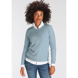 Kangaroos Damen Kangaroos Sweatshirt, Langarm, figurumspielende Passform blau 36/38