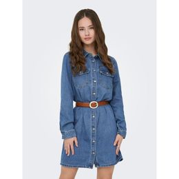 Only Damen Only Jeanskleid &raquo;ONLLISA L/S DNM DRESS GUA NOOS&laquo; Brusttaschen blau M, N-Gr