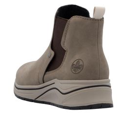 Rieker Damen Chelseaboots Boots, Stiefelette, High Top Sneaker, Keilboots mit Stretcheinsatz beige 41