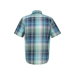 Lerros Herren Lerros Karohemd mit Logo Stickerei blau 3XL, N-Gr
